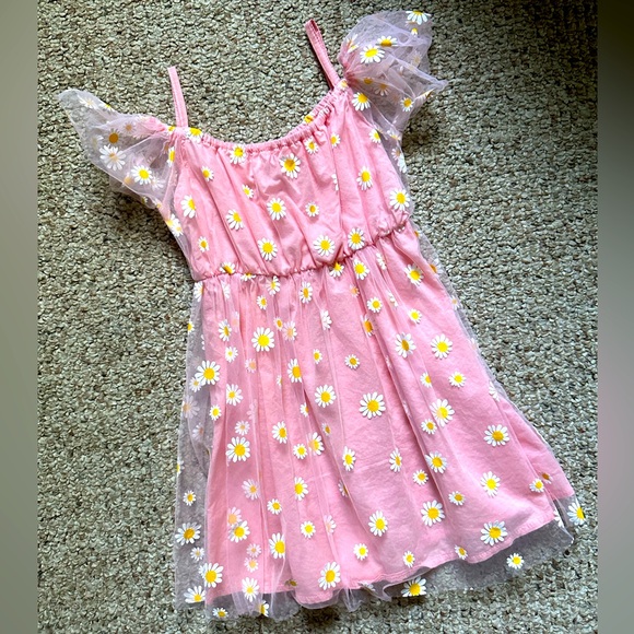 SHEIN | Dresses | Pink Sheer Daisy Dress | Poshmark
